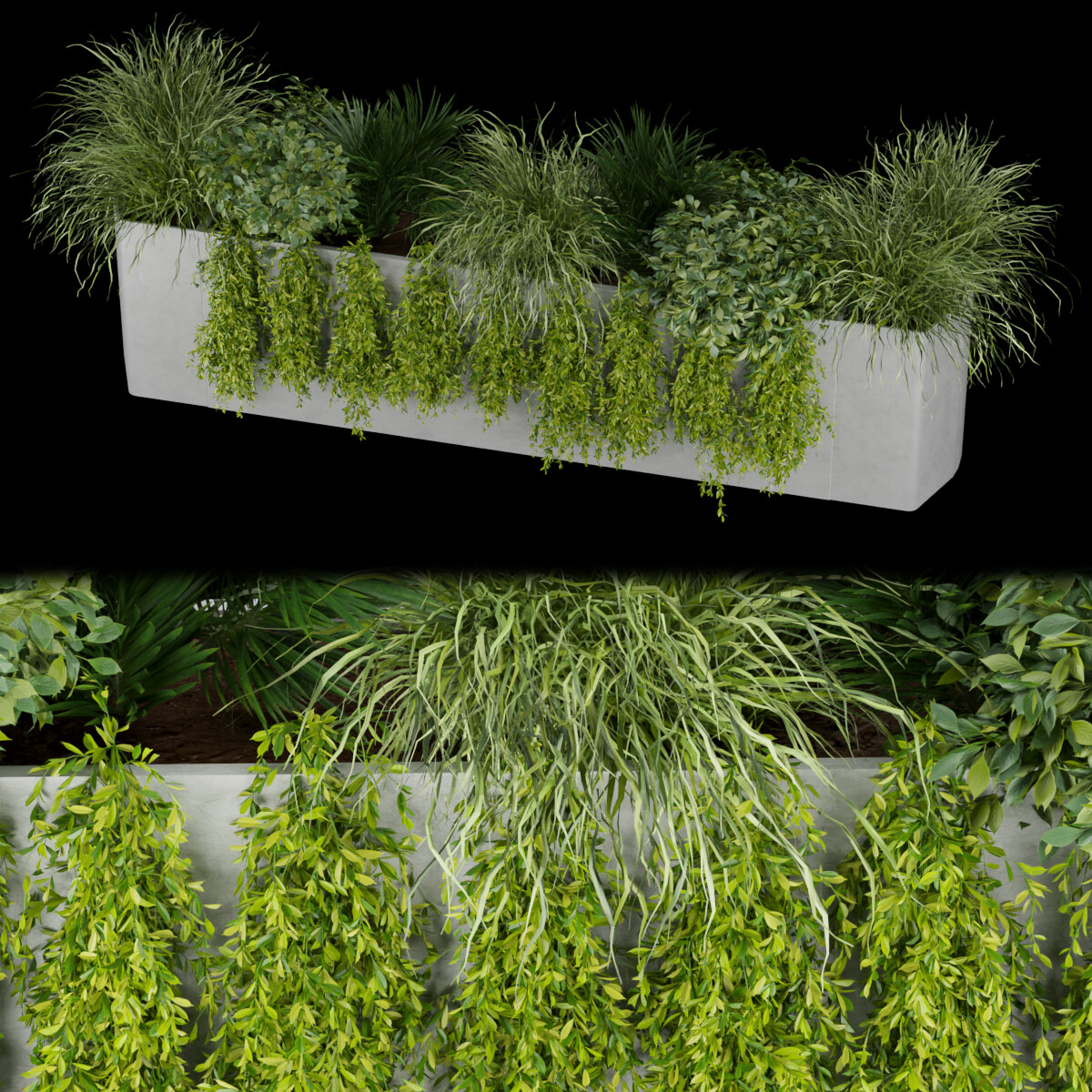 ArtStation - Collection plant vol 233 - bench - grass - blender - 3dmax ...