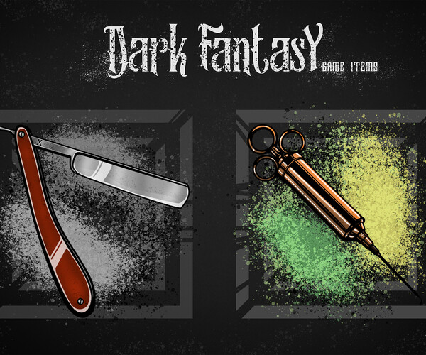 ArtStation - Dark Fantasy Game Items | Game Assets