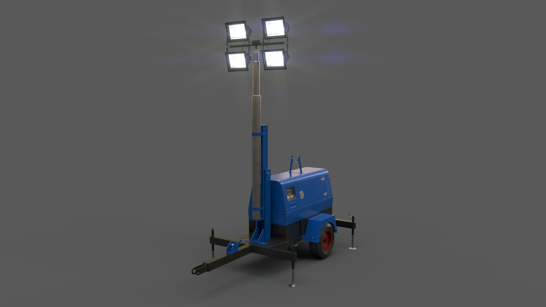 ArtStation - PBR Mobile Light Tower Generator B - Multi color Pack ...