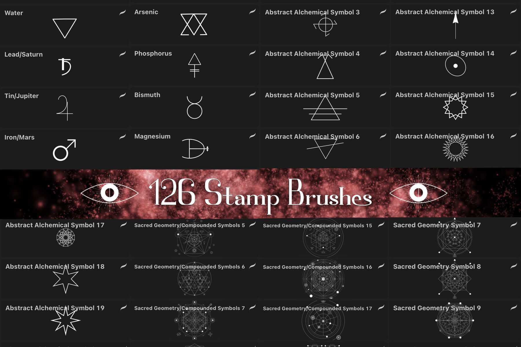 ArtStation - Alchemist Stamp Brushes PS/Procreate | Brushes