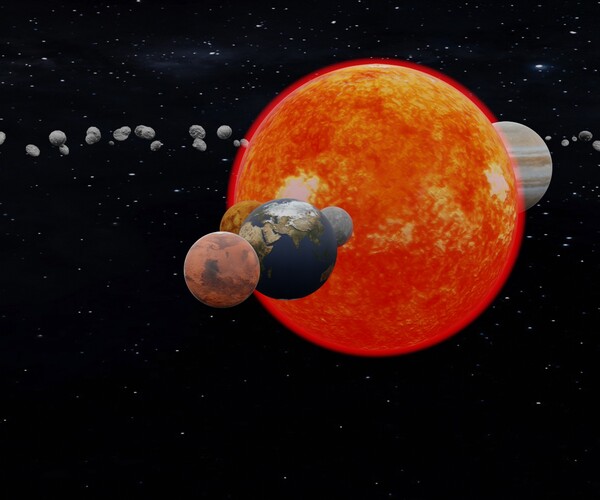 ArtStation - Animated beautiful solar system With Kuiper Belt 3D model ...