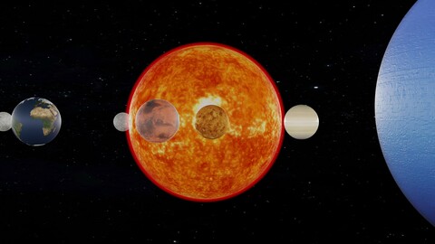 ArtStation - Animated beautiful solar system With Kuiper Belt 3D model ...