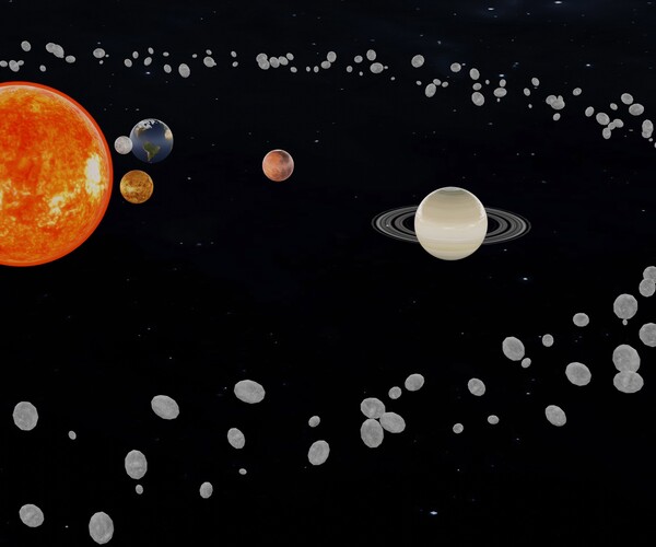 ArtStation - Animated beautiful solar system With Kuiper Belt 3D model ...