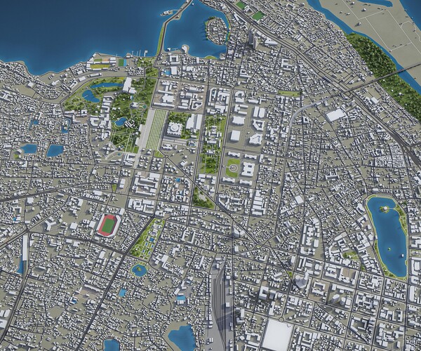 ArtStation - Hanoi - 3D city model | Resources