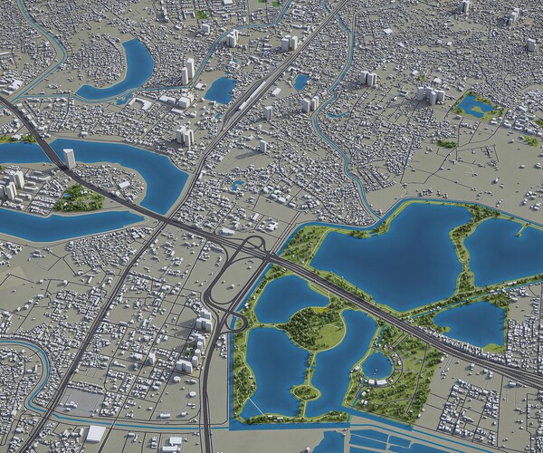 ArtStation - Hanoi - 3D city model | Resources
