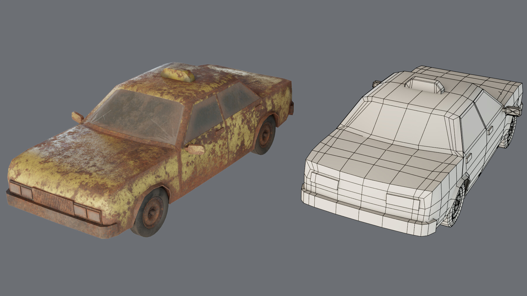 ArtStation - Apocalyptic Damaged Cars | Game Assets