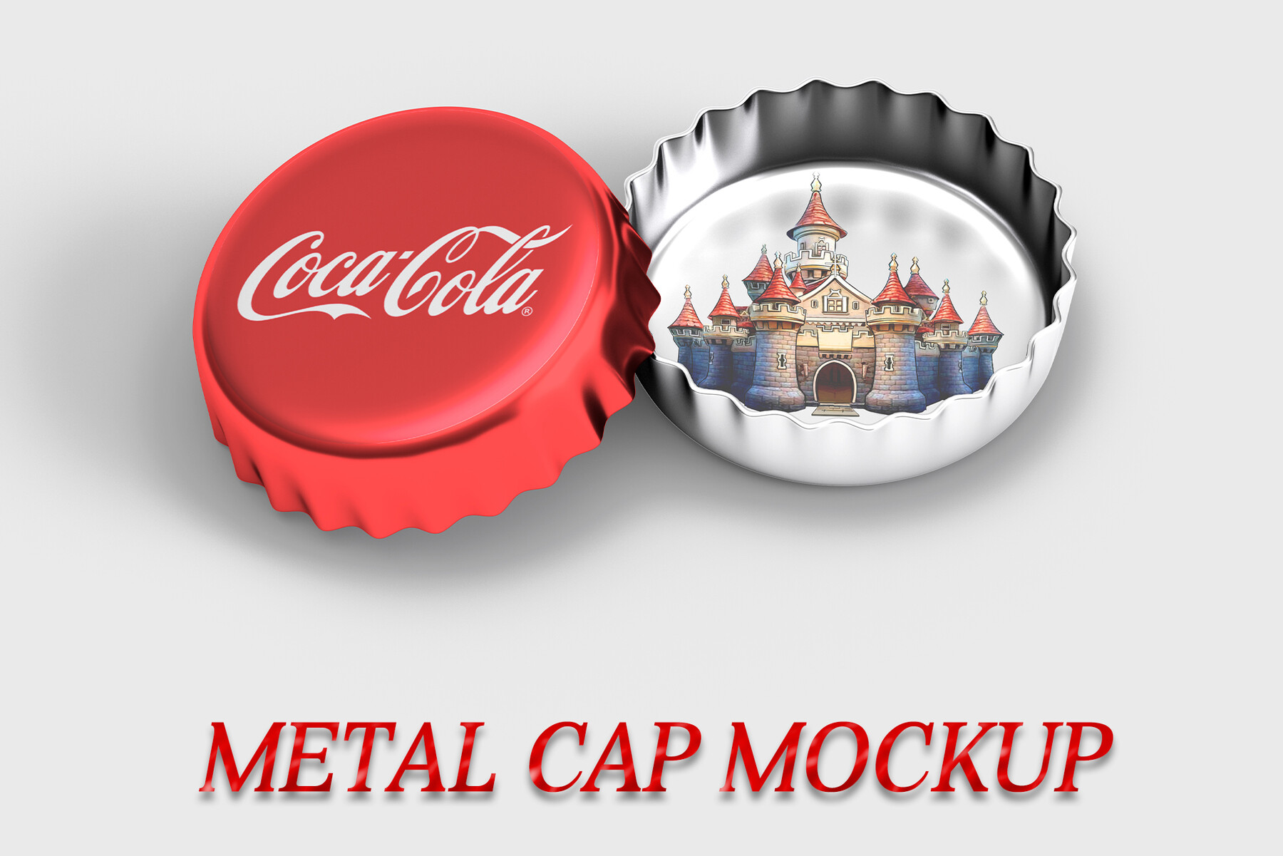 ArtStation - Metal Bottle Caps Mockup, top view, Beer Cap Mockup ...