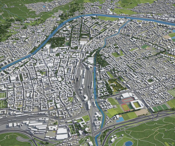 ArtStation - Innsbruck - 3D city model | Resources