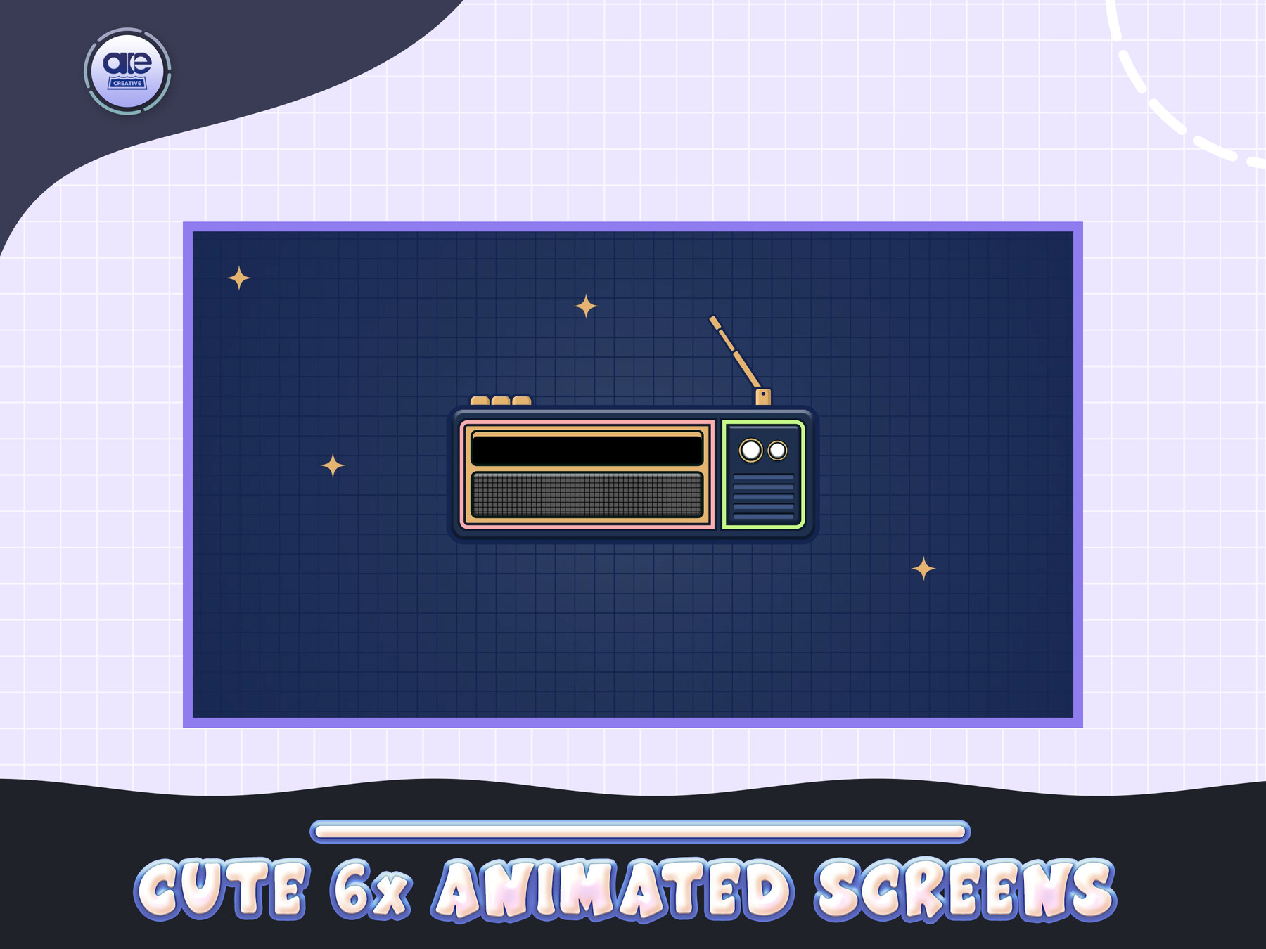 ArtStation - Cute 6x Animated Twitch Stream Screens Pack, Stream ...