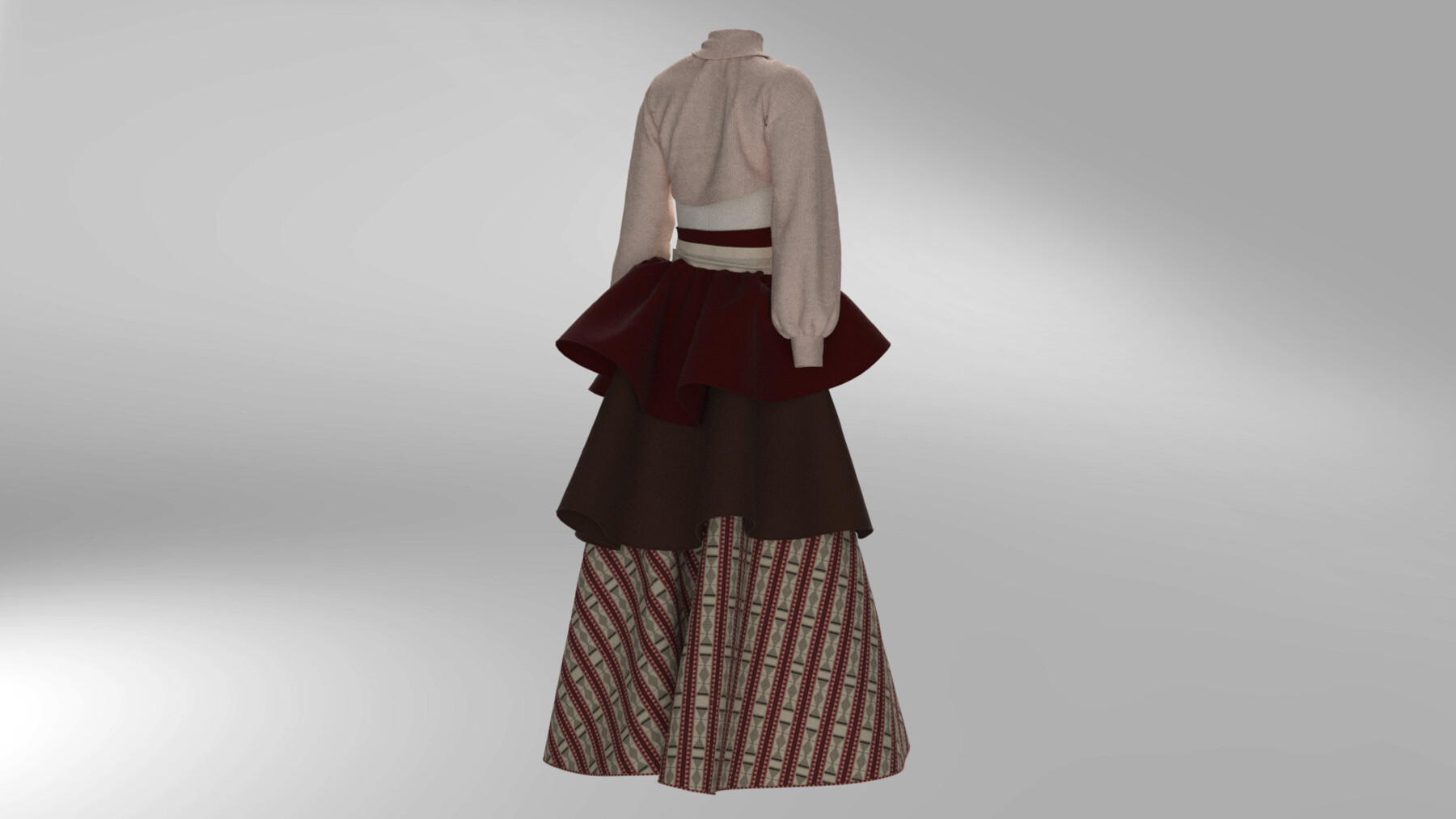 ArtStation - Layered dress with an Arabic Sadu print | Resources