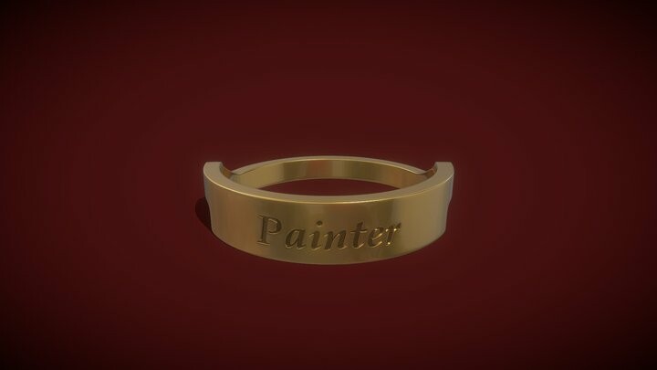 ArtStation - Painter Ring Female Gold | Resources