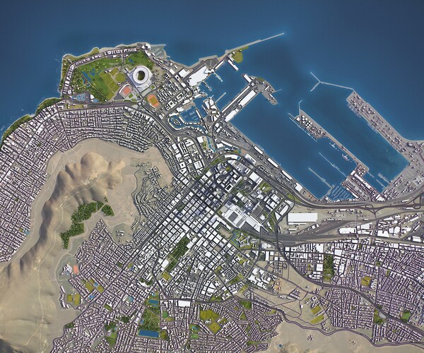 ArtStation - Cape Town - 3D city model | Resources
