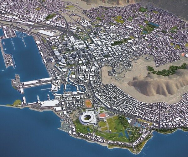 ArtStation - Cape Town - 3D city model | Resources