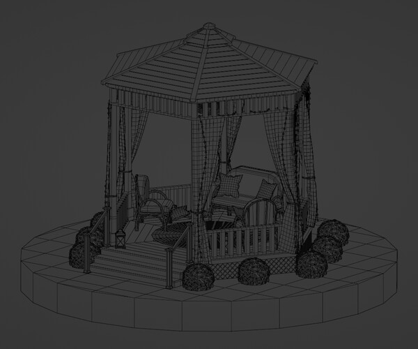 ArtStation - Gazebo | Game Assets
