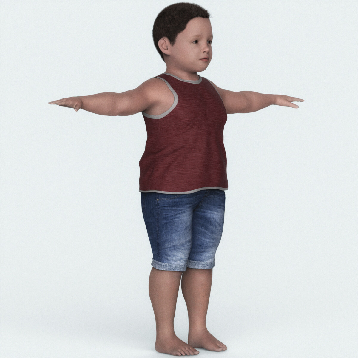ArtStation - Realistic Fat Child Boy | Resources
