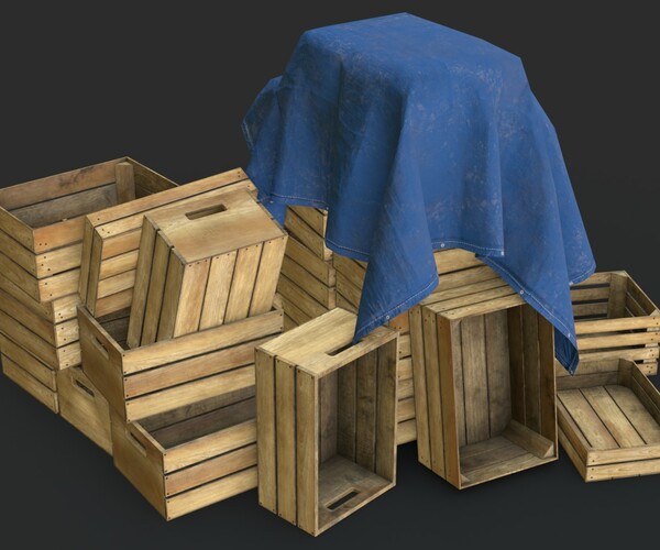 ArtStation - Wooden Crates Set | Game Assets