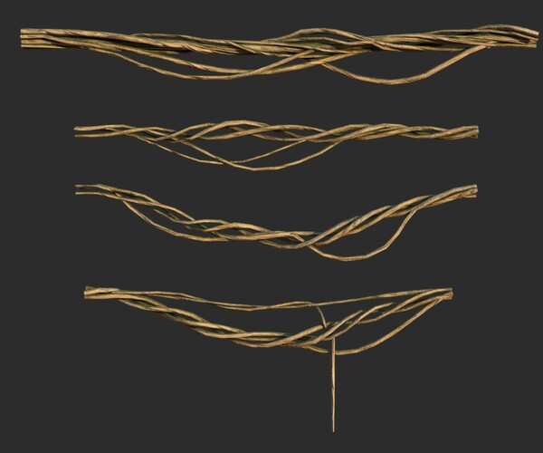 ArtStation - Root braided Vines Set | Game Assets