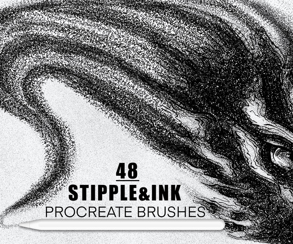 ArtStation - Stipple & Ink Procreate Brushes Pack | Brushes