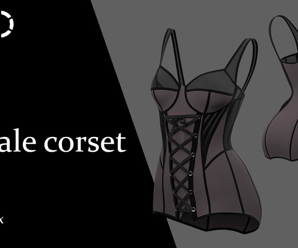 ArtStation - Female corset / Marvelous Designer/Clo3D project file ...