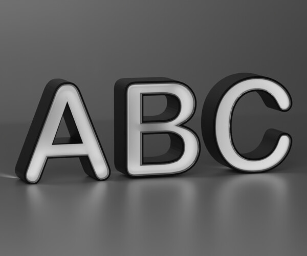 ArtStation - ABC 3D Letters | Resources