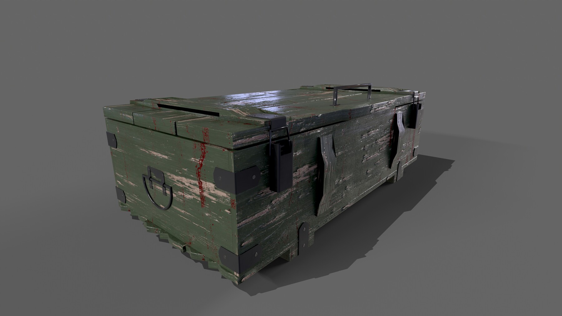 ArtStation - Rifle Wooden Crate Military Ammo Box Low Poly 3D Model ...