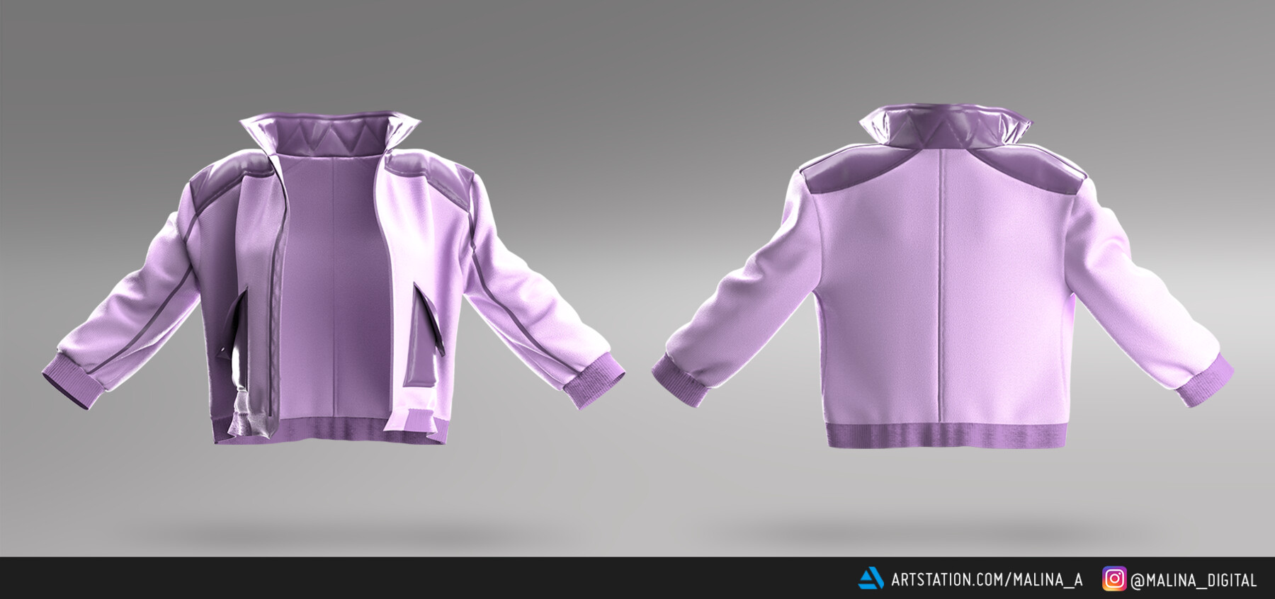 ArtStation - Women's jacket. Marvelous Designer/Clo3D project file ...