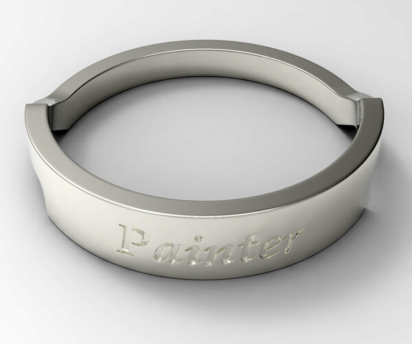 ArtStation - Painter Ring Female Silver | Resources