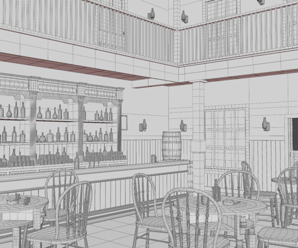 ArtStation - Western Saloon Interior | Resources