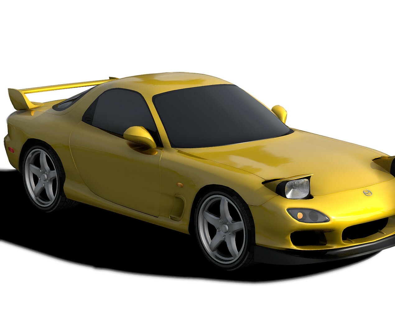 ArtStation - Mazda RX-7 Low-poly 3D model | Game Assets