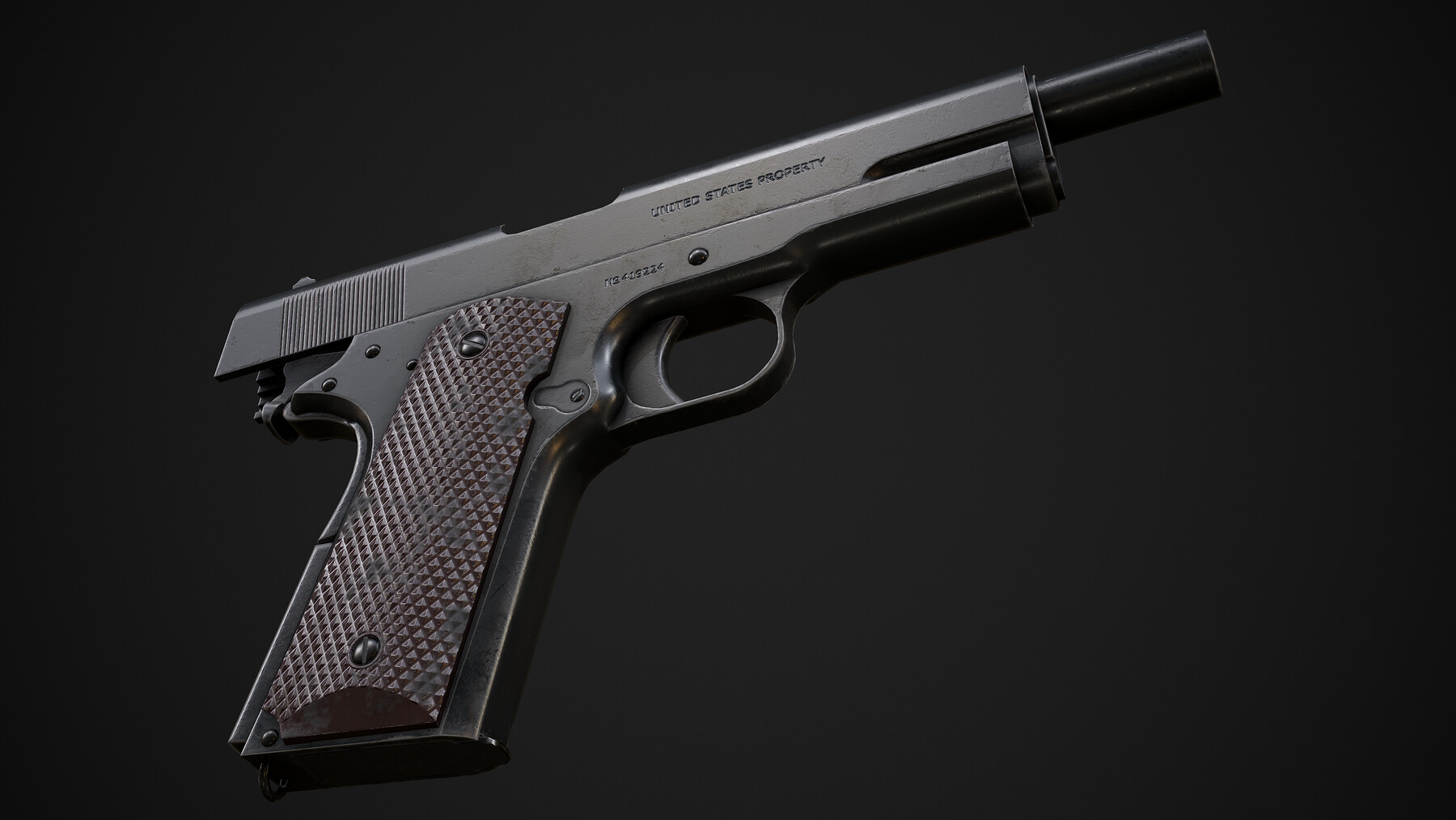 ArtStation - Colt M1911 Low-poly 3D model | Game Assets