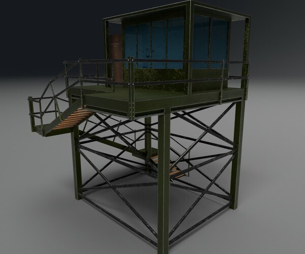 ArtStation - Military Watch Tower - Low Poly - Game Ready | Game Assets