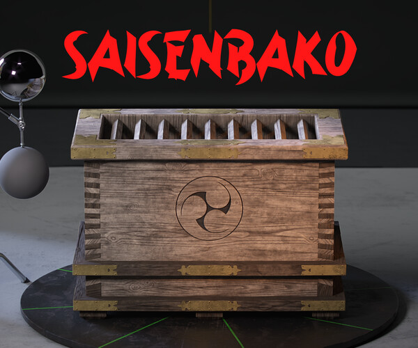 ArtStation - Shrine SaisenBako Donation Box | Game Assets