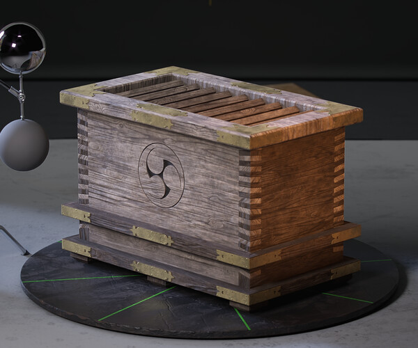 ArtStation - Shrine SaisenBako Donation Box | Game Assets
