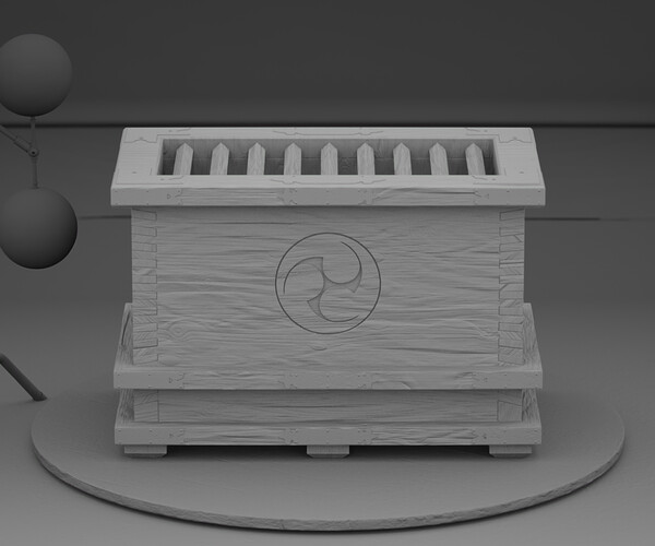 ArtStation - Shrine SaisenBako Donation Box | Game Assets