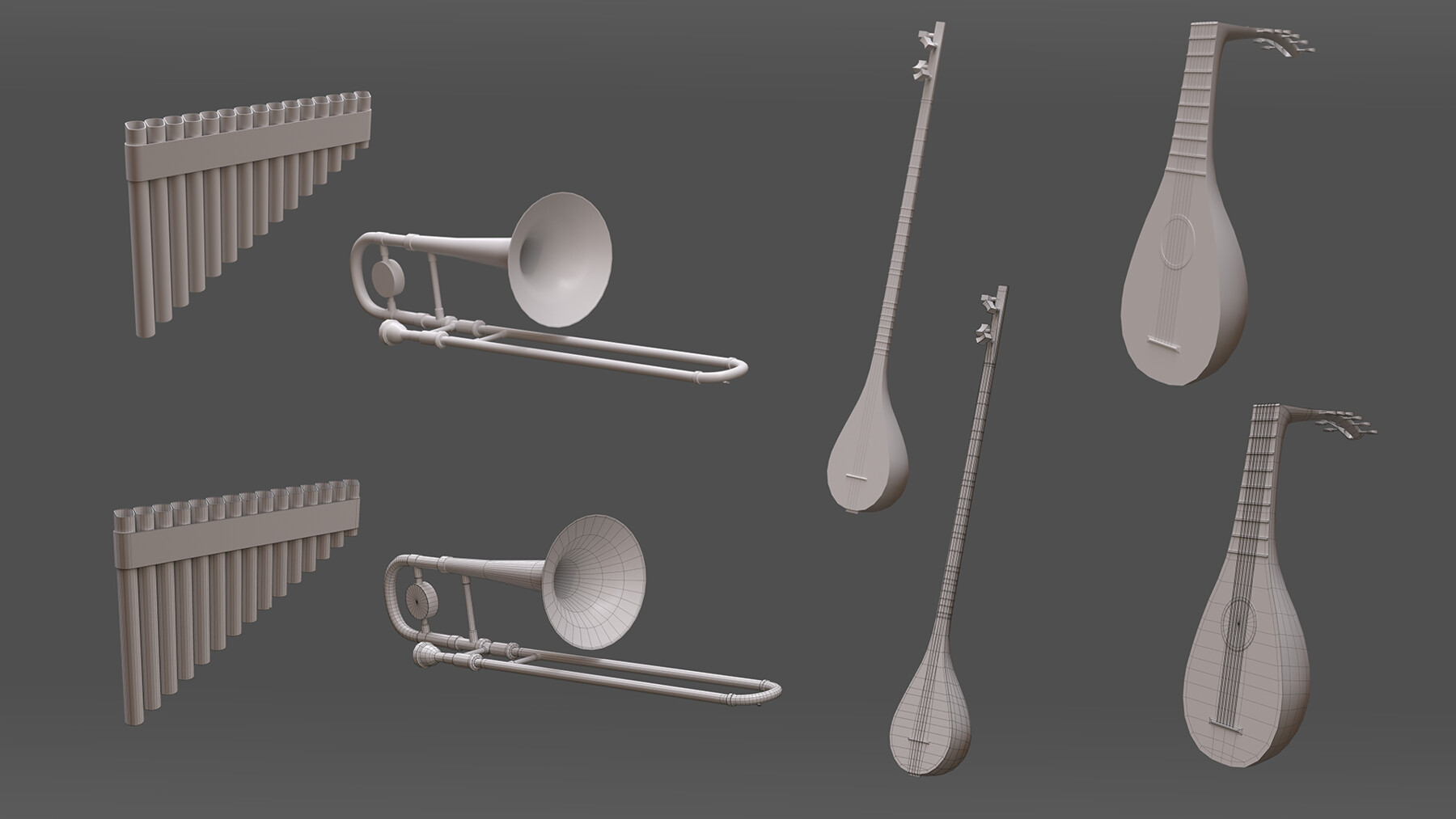 ArtStation - basemesh Musical instrument | Game Assets