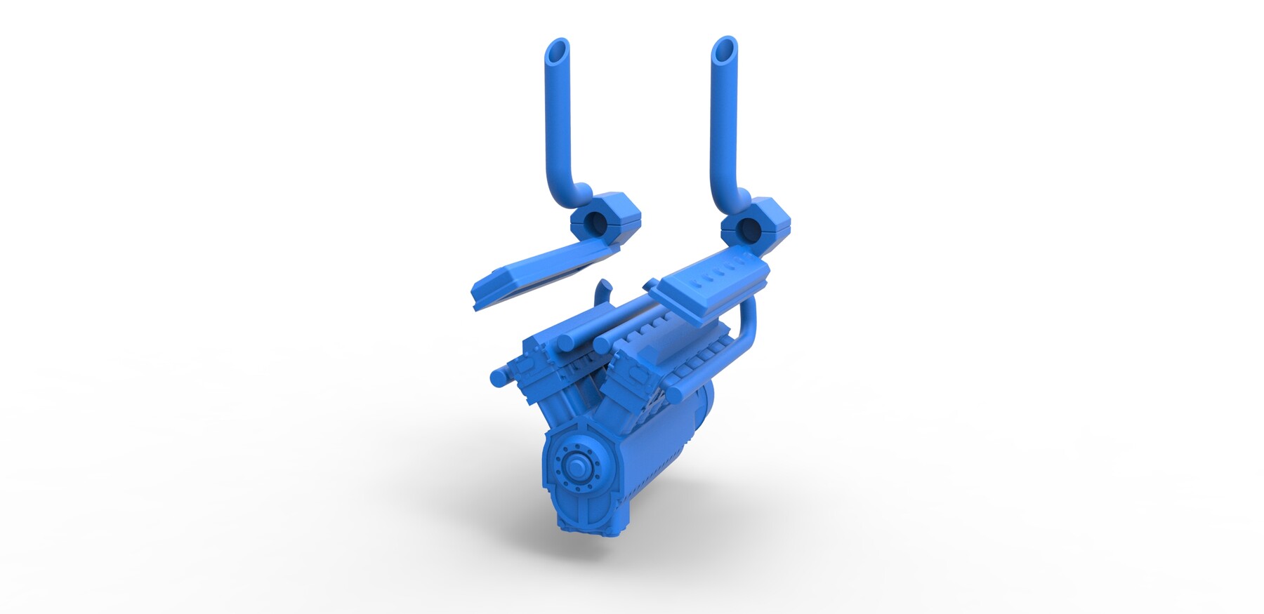 ArtStation - 3D printable Diecast Turbo engine V12 for pulling tractor ...