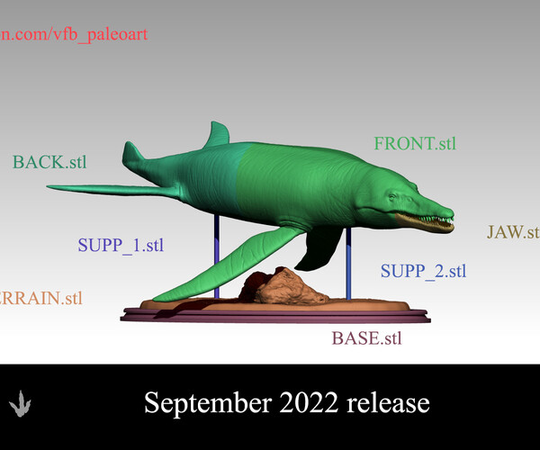 ArtStation - Pliosaurus funkei for 3D printing | Resources