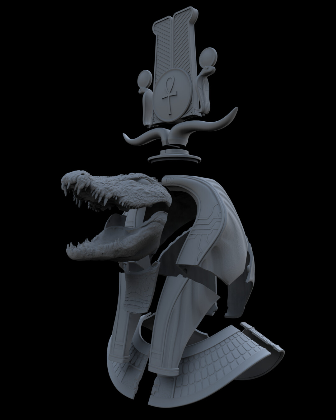 ArtStation - Sobek Mask - 3D Printing | Resources