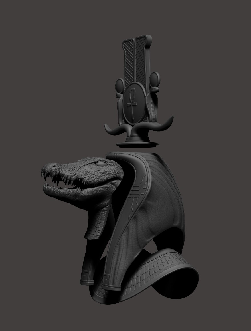 ArtStation - Sobek Mask - 3D Printing | Resources