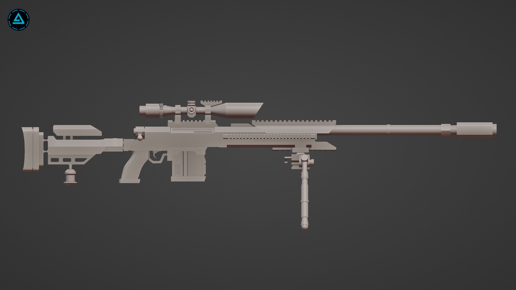 ArtStation - FATAL X59 Sniper Low-poly | Game Assets