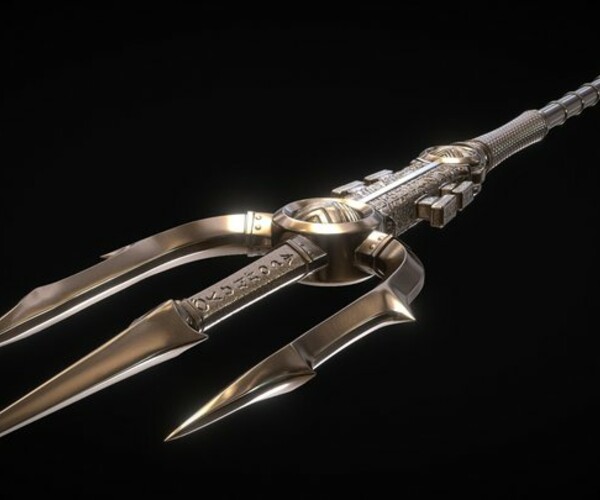 ArtStation - Poseidon's Trident - high and low poly | Resources