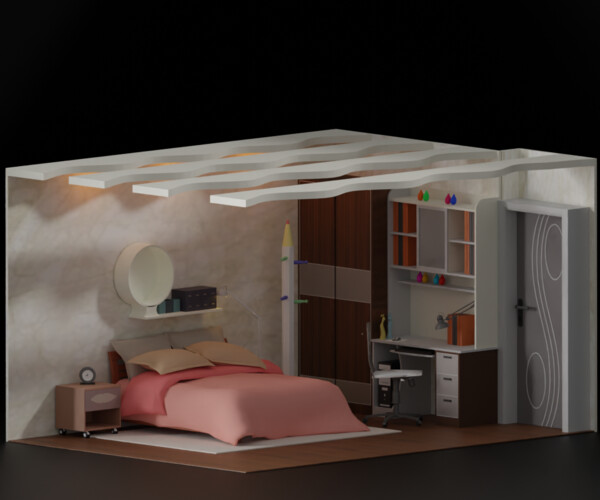 ArtStation - İsometric Study Room | Game Assets