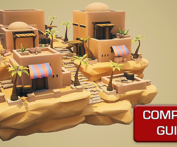 ArtStation - Stylized Desert Town Environment Modular Pack | Resources