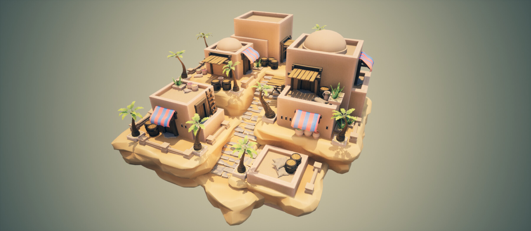 ArtStation - Stylized Desert Town Environment Modular Pack | Resources