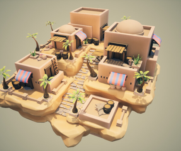 ArtStation - Stylized Desert Town Environment Modular Pack | Resources