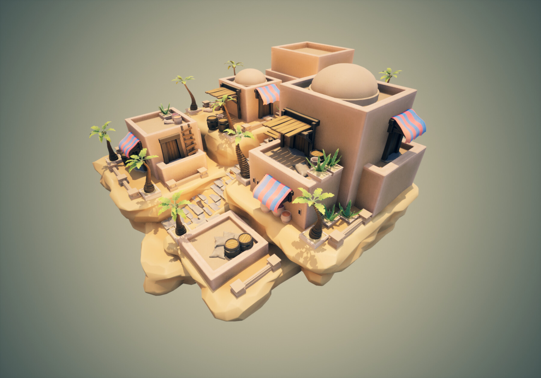 ArtStation - Stylized Desert Town Environment Modular Pack | Resources