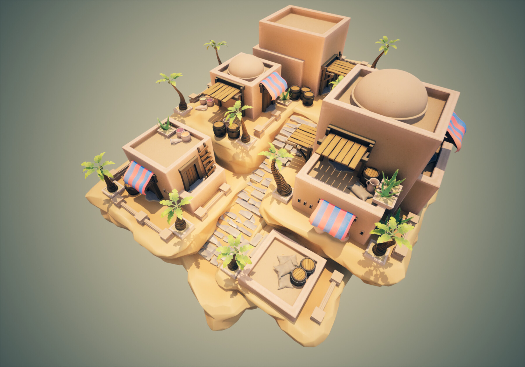 ArtStation - Stylized Desert Town Environment Modular Pack | Resources