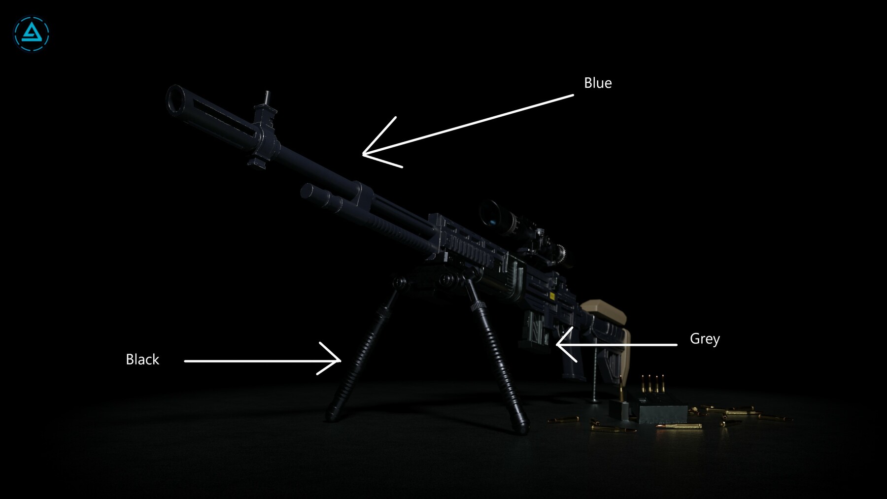 ArtStation - MKS 56X Sniper Rifle Low-poly | Game Assets