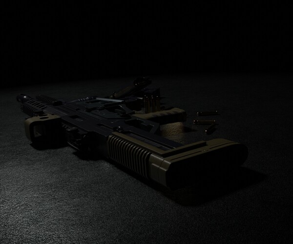 ArtStation - Proctor CP3 SMG Low-poly | Game Assets