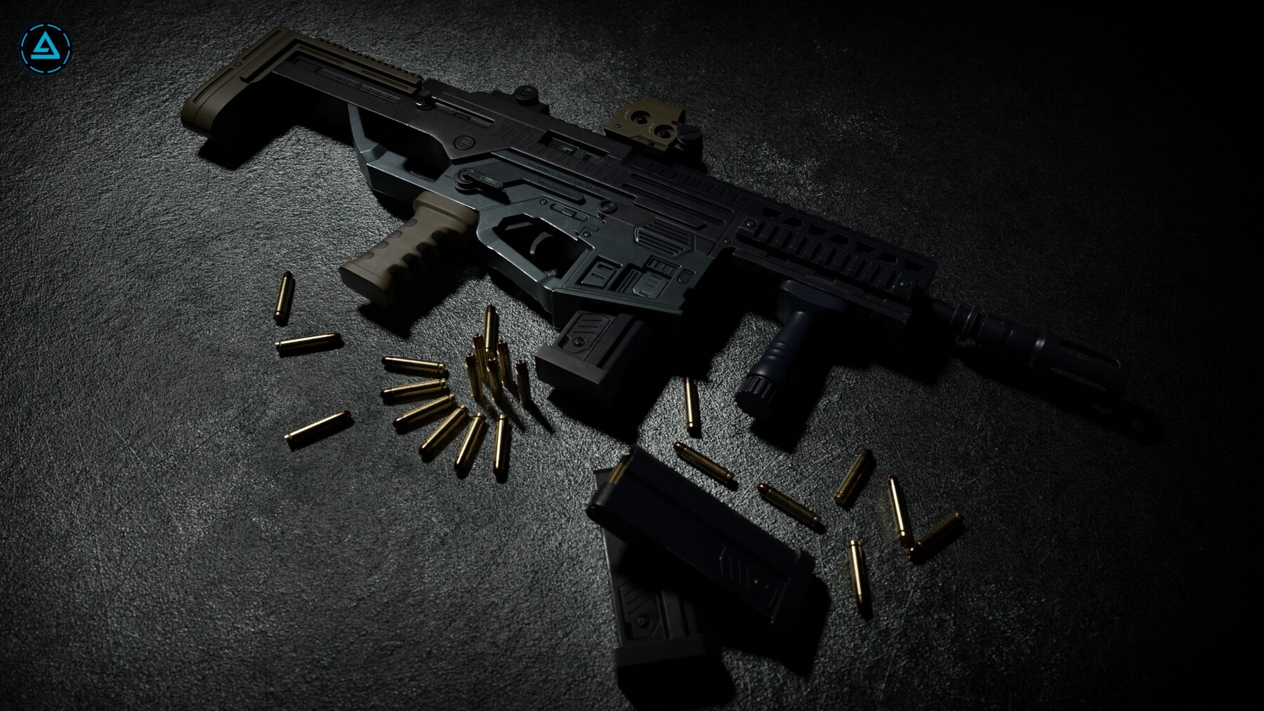 ArtStation - Proctor CP3 SMG Low-poly | Game Assets